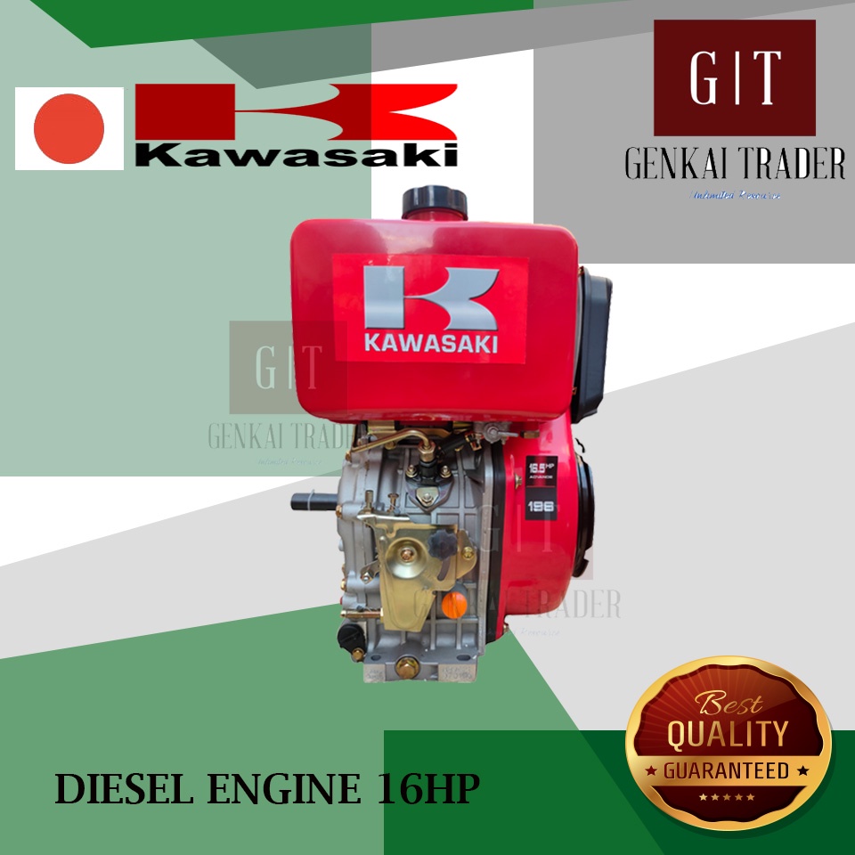 Kawasaki Diesel Engine 16 HP 196F Highspeed Lowspeed Electric And ...