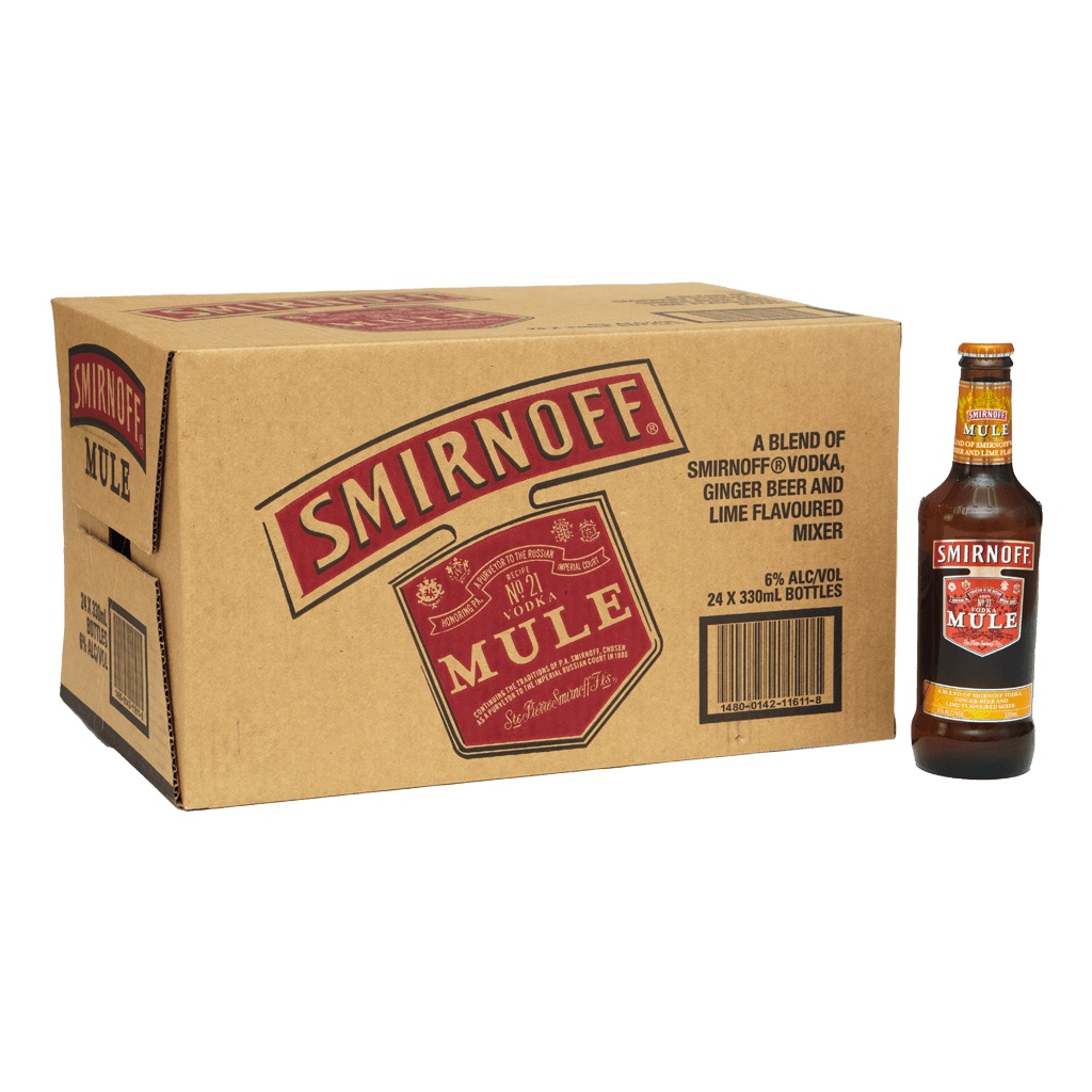 Smirnoff Mule Vodka Ginger Beer 330ml Bottle Case of 24 | Shopee ...