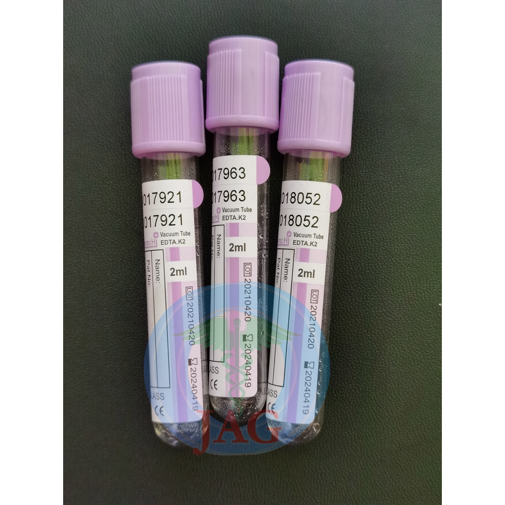 Vacutainer Tube | EDTA, Red, Black, Blue, Gray, Green, Yellow Top (1 PC ...