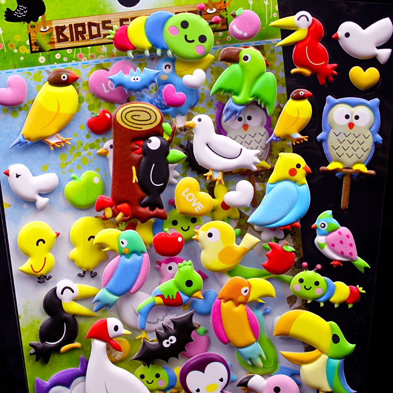 3d Three-Dimensional Stickers Kindergarten Reward Cartoon Children Cute ...