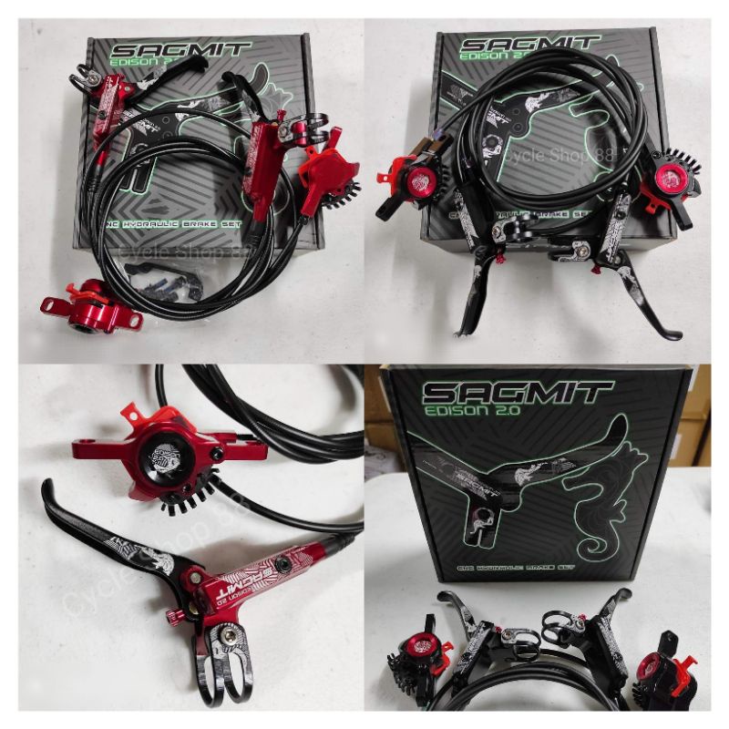 NEW SAGMIT EDISON 2.0 CNC ALLOY HYDRAULIC BRAKE SET Front and Rear for ...