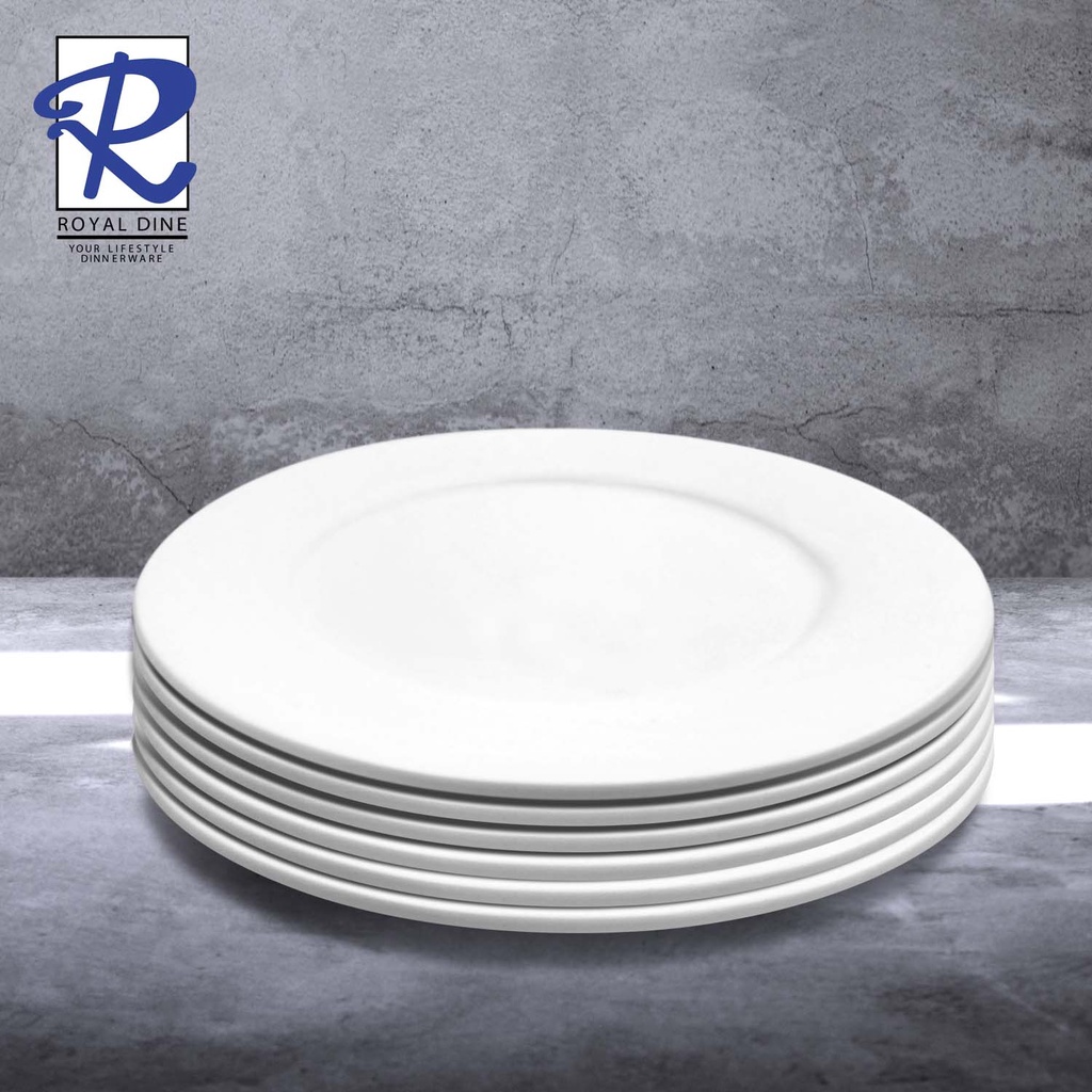 Royal Dine White 6pcs 10" Porcelain Dinner Plate HHX050416 White ...