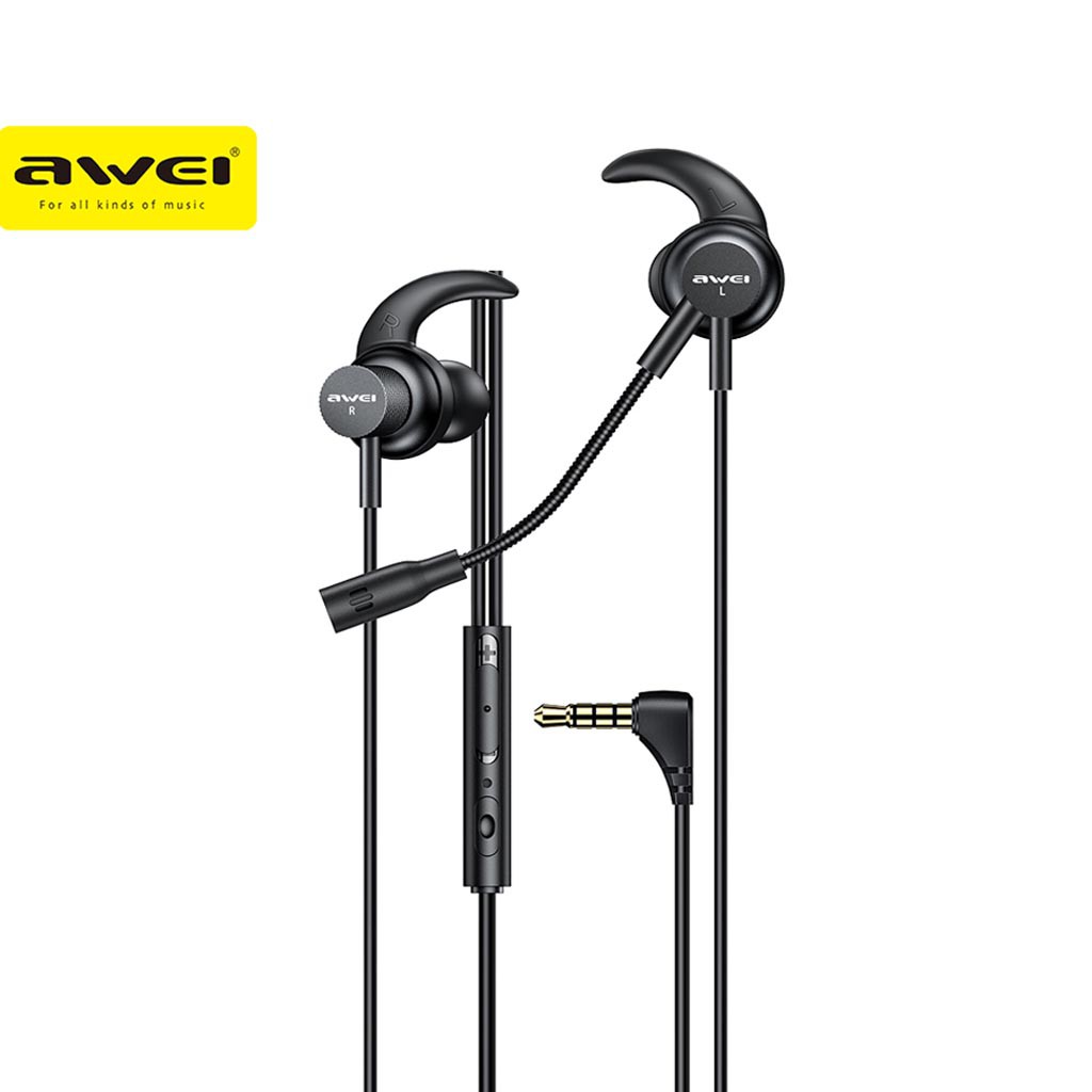 Awei ES-180i In-Ear 3.5mm Wired Earbuds Gaming Earphones Plug With ...