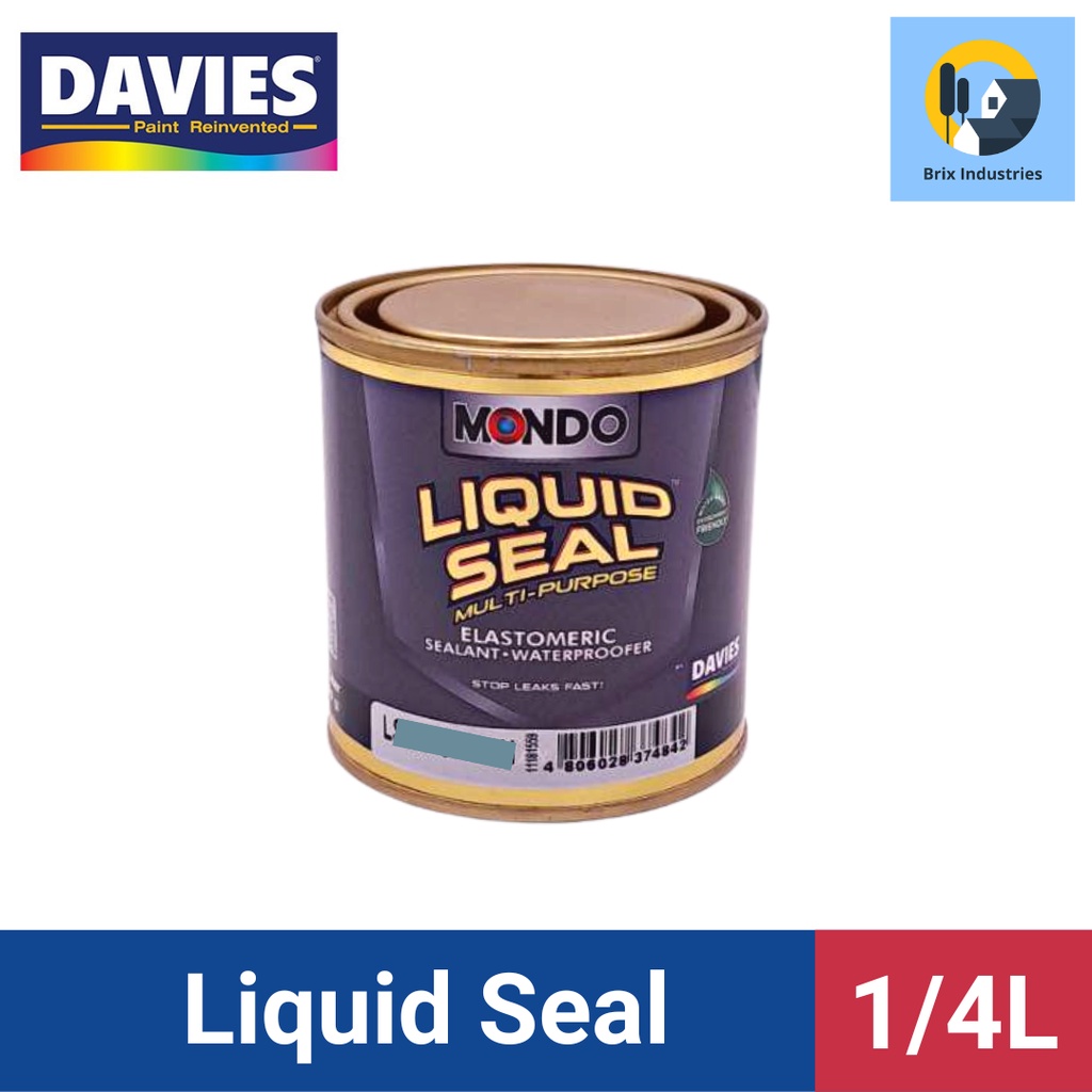 Mondo Liquid Seal Elastomeric Sealant Waterproofer Stop Leaks Fast 1/4L 1L White Red Green Gray ...
