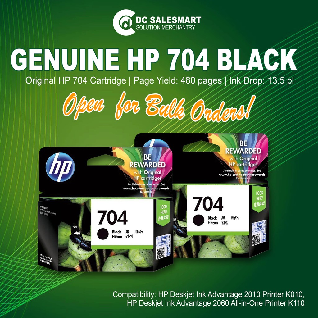 HP 704 Black Ink Cartridge CN692AA (BRAND NEW) ORIGINAL | Shopee ...