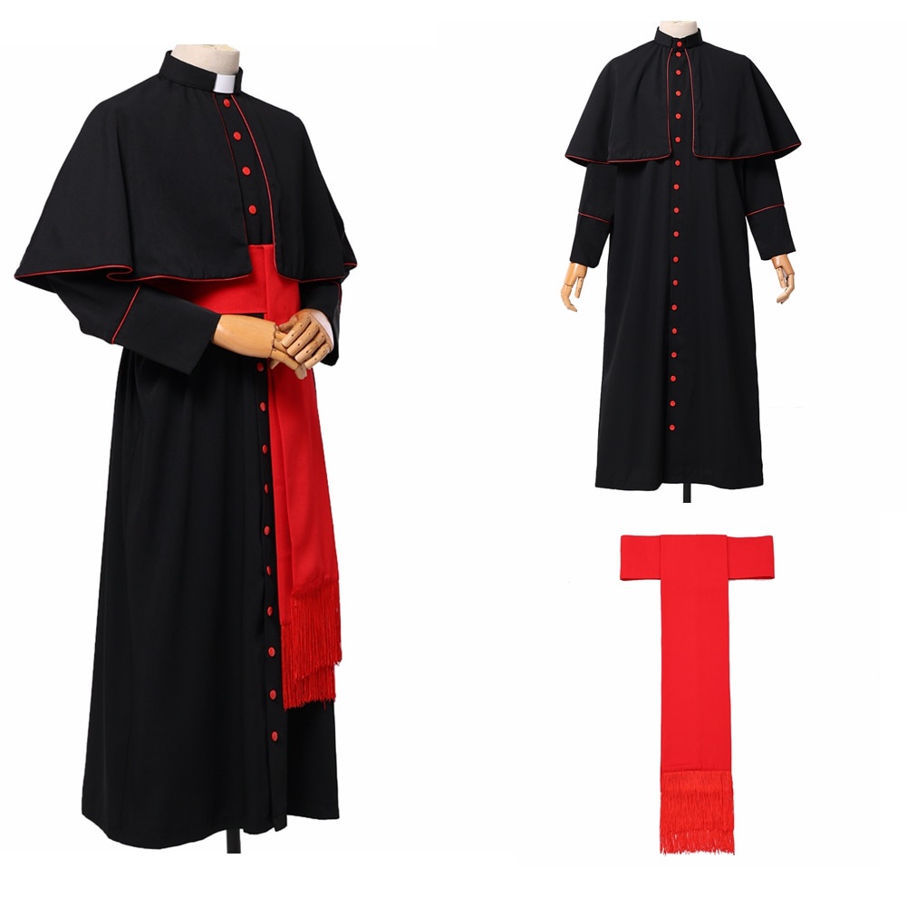 Priest Costume Bishop Roman Clergy Cassock Catholic Church Religious ...