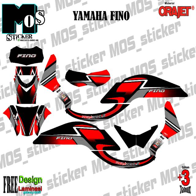 Yamaha FINO full body free design sticker Decal | Shopee Philippines