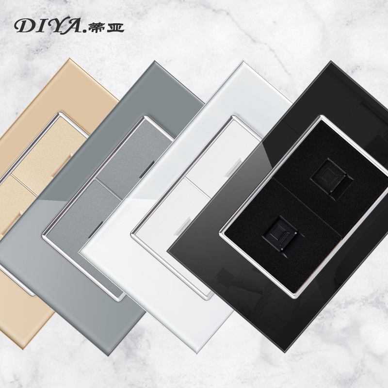 Vollai Dual Wall Computer Outlet for Home 118 Type CAT5 Computer Wall ...