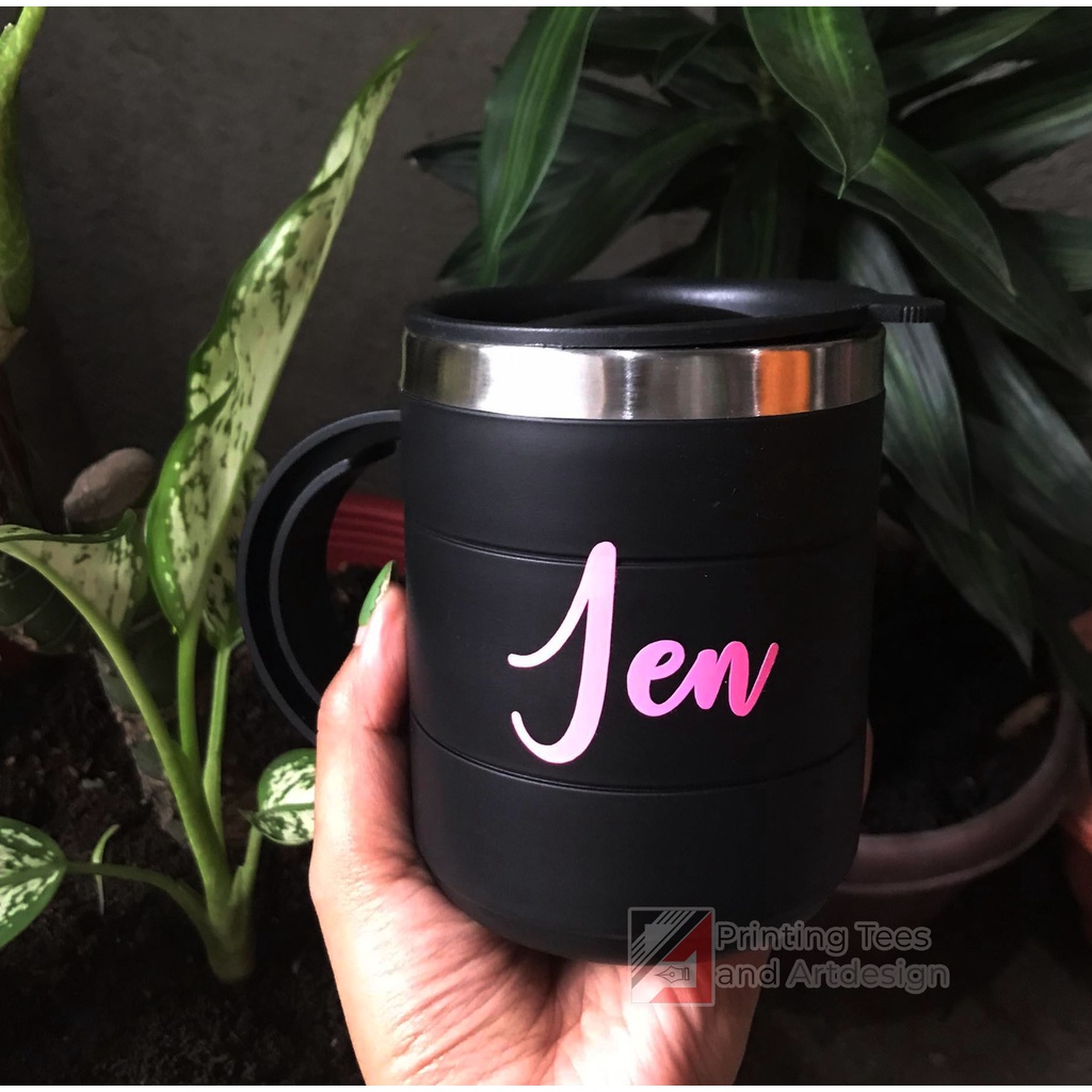 Personalized Stainless Steel Mug With Lid | Shopee Philippines