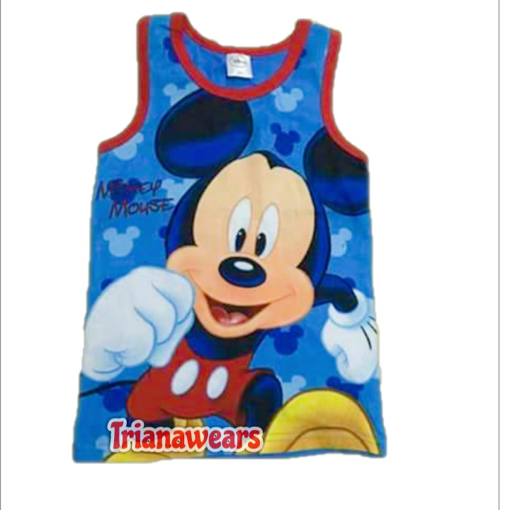 Mickey Mouse Character Cotton Sleeveless Sando For Kids Top Boy Printed ...