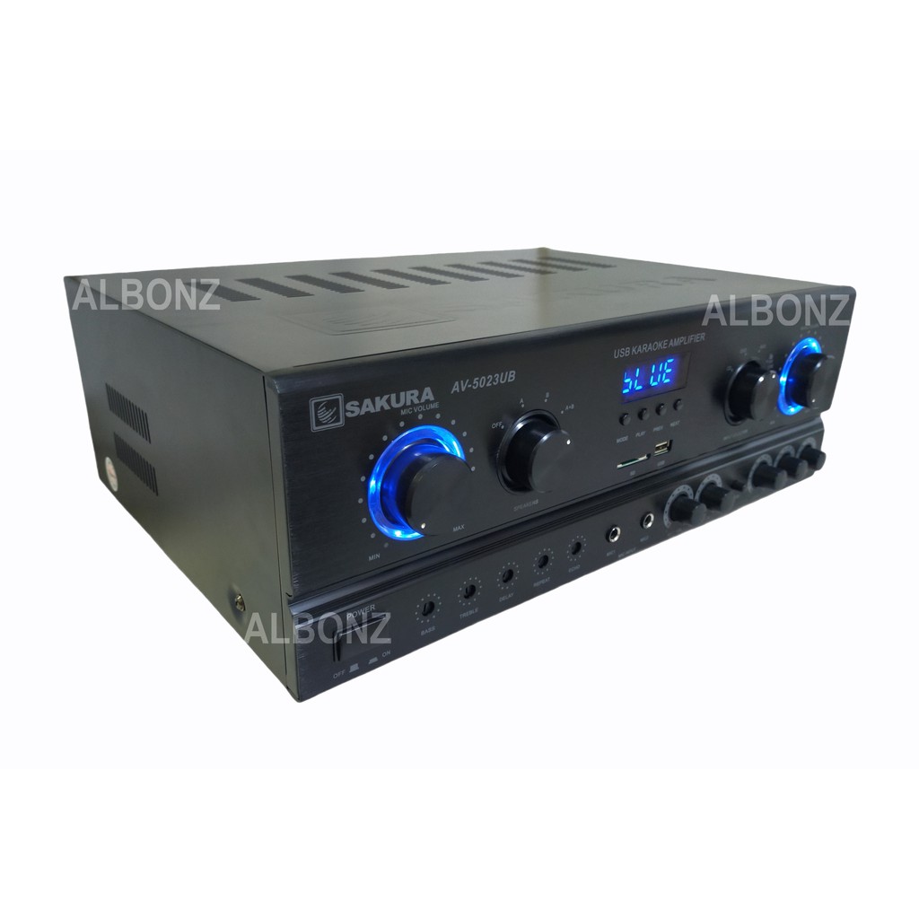 AV-5023UB (550W x 2)(ORIGINAL) Sakura USB Karaoke Amplifier | Shopee ...