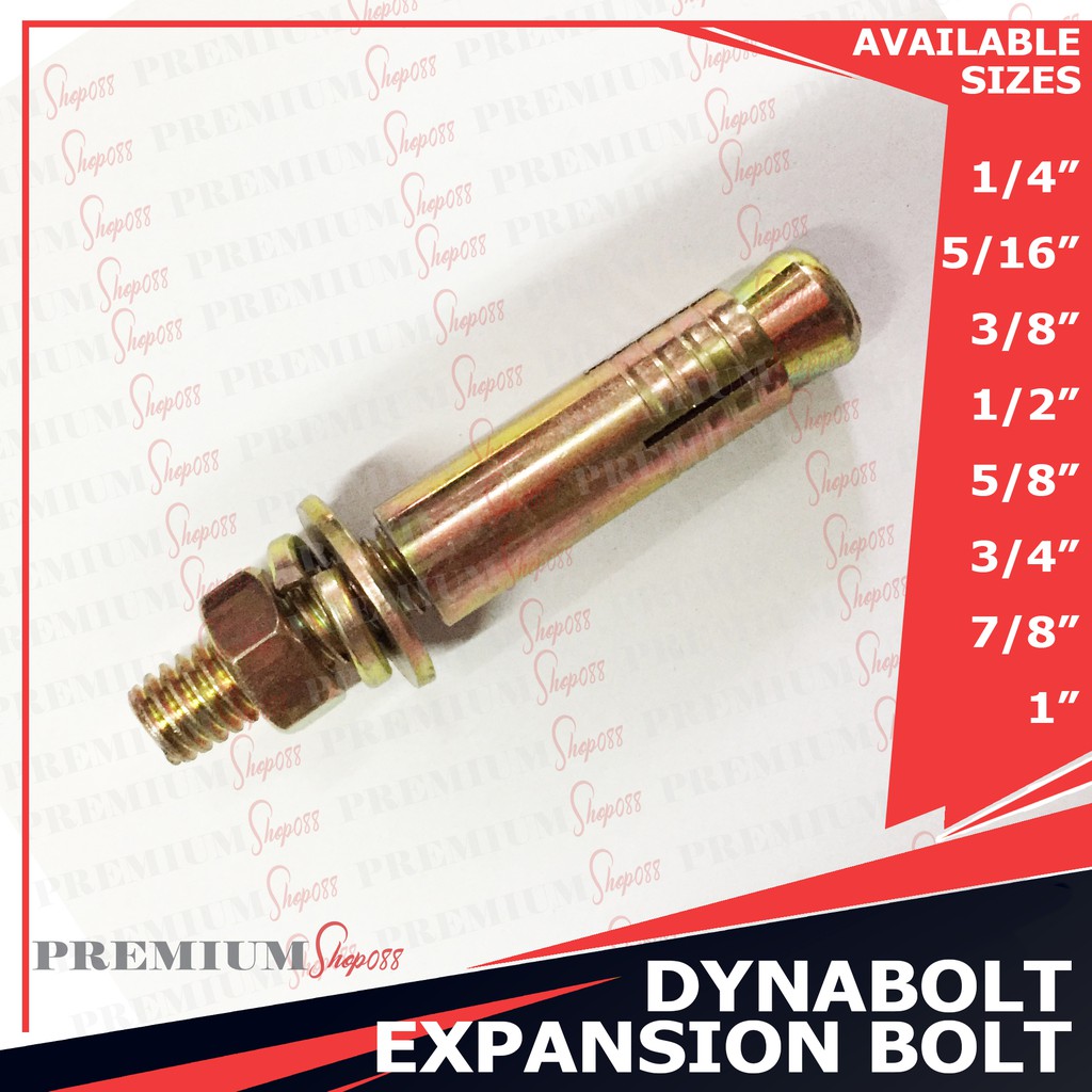 Dyna Bolt 1/4" 5/16" 3/8" 1/2" Dynabolt 1/4 5/16 3/8 1/3 Anchor Bolt ...