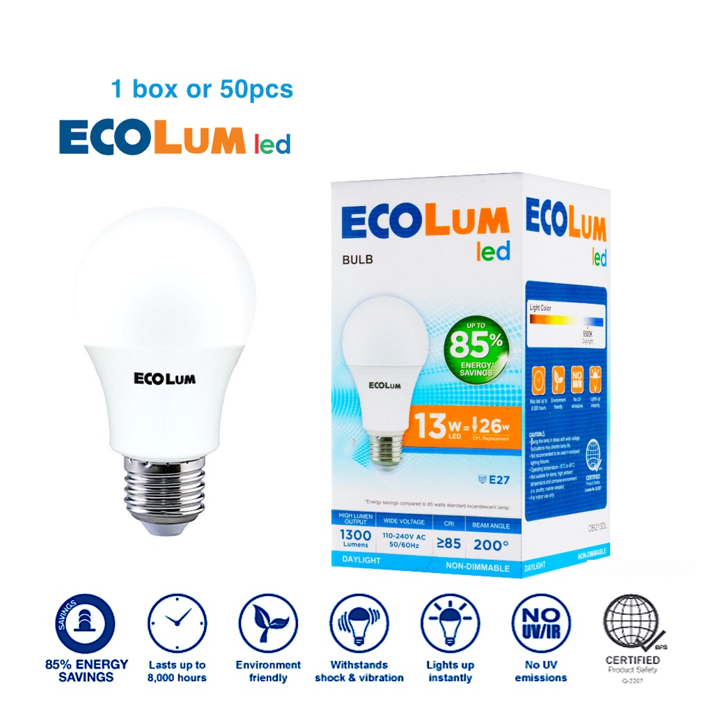 50pcs 13W DL Firefly Ecolum Light Emitting Diode LED Light Bulbs 13 ...