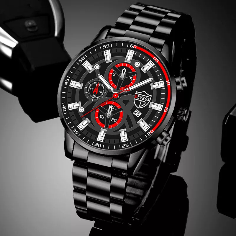 DEYROS Fashion Watches For Mens Original Waterproof Stainless Steel ...