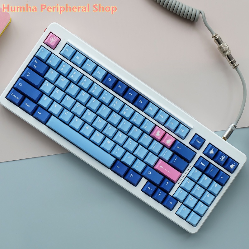 Humha Onim keycap PBT Material Dye-Sublimation Cherry profile Mechanical Keyboard keycap ...