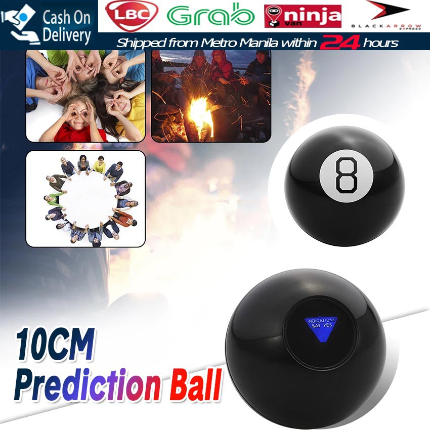 【Fast Delivery】Ball Black 8 Magic Props Prophecy Magic Ball 10cm ...
