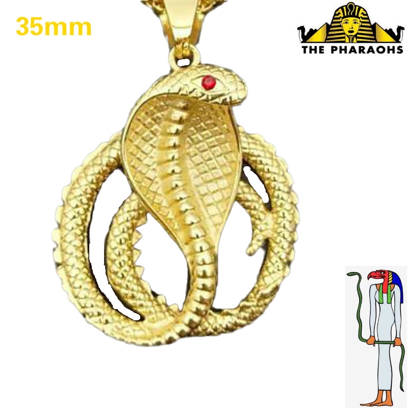 Snake King Titanium Talisman Luck Charm Pendant-Gold | Shopee Philippines