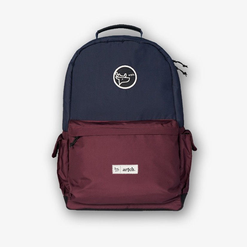 Artch - Back To School Navy Maroon - Backpack Backpack | Shopee Philippines