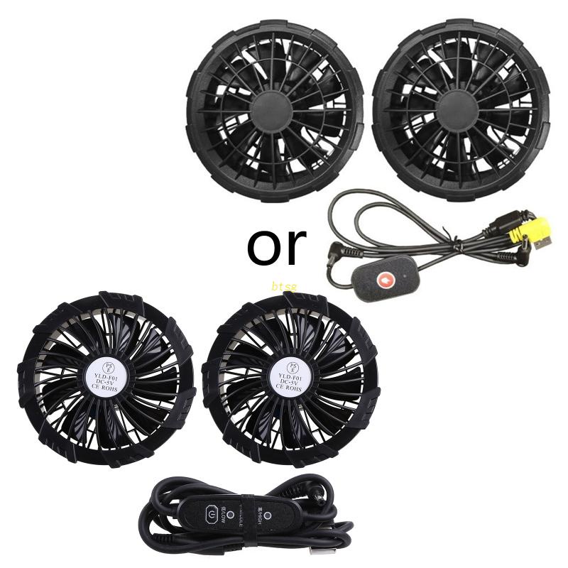 btsg Men Outdoor Summer Coat USB Electric Fan Cooling Jackets Men Air ...