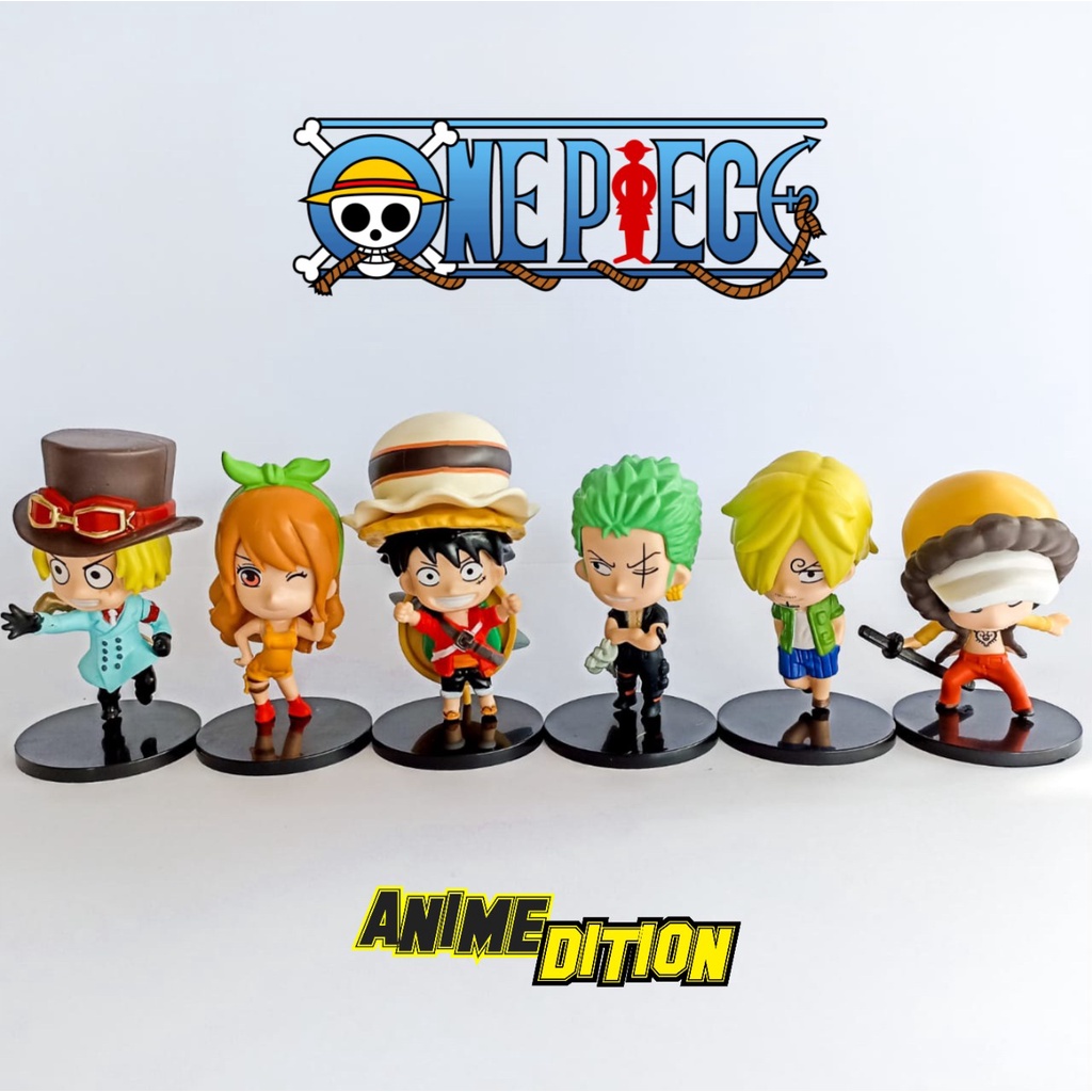 One Piece Mini Action Figure Mini Unit Set Luffy Zoro Sanji Nami ...