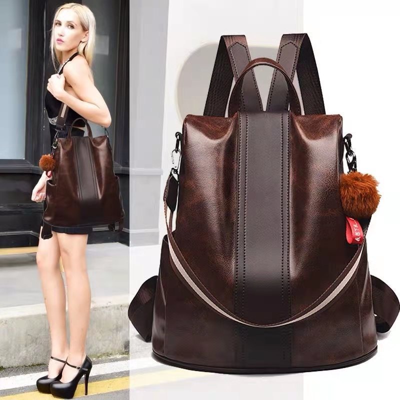 Backpack for Women Korean Fashion Leather Large Capacity Bag High ...