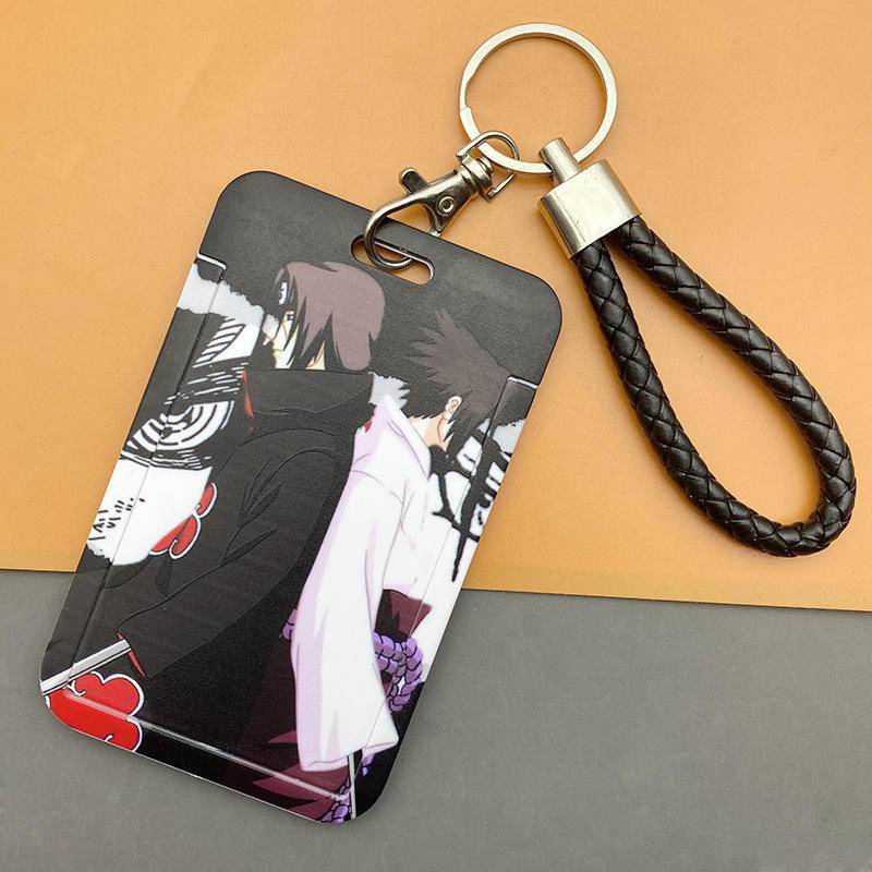 Naruto Anime PVC Card Cover Sasuke Kakashi Cool Student Campus Hanging ...