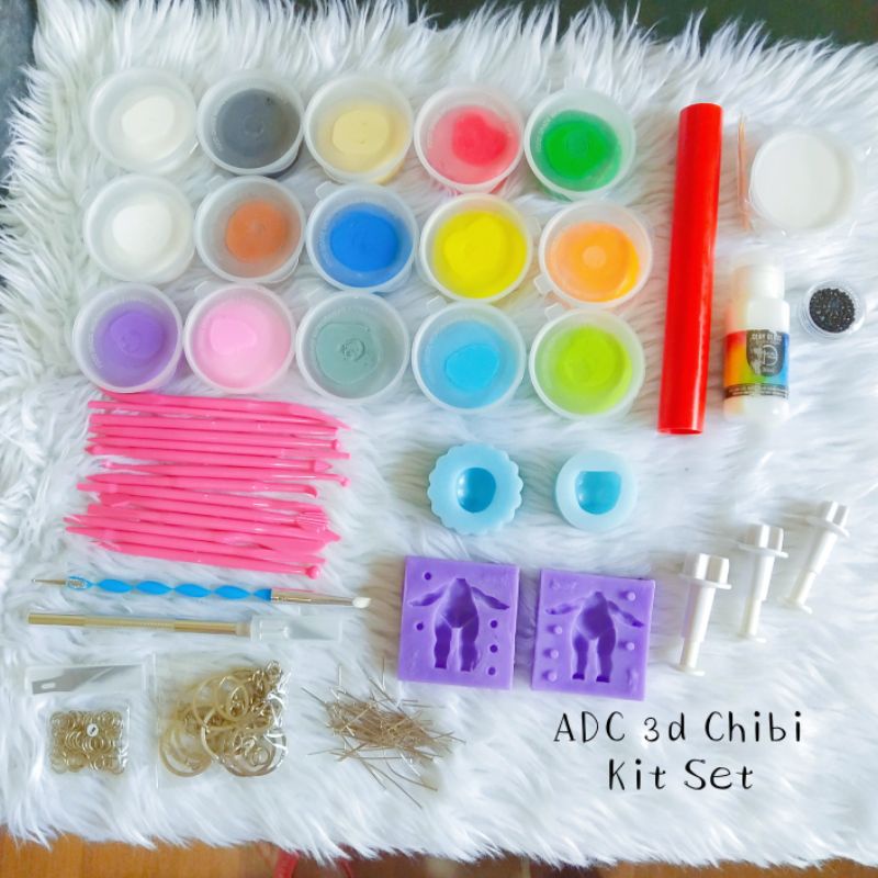 DIY Airdry Clay 3d Chibi Kit Set | FADC Chibi Doll Standee Starter kit ...