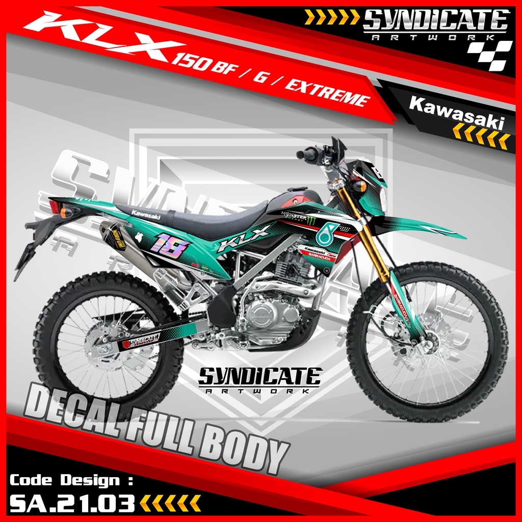 Decal Sticker Full Body Motor KLX 150L BF/G/EXTREME - Dekal Sticker ...
