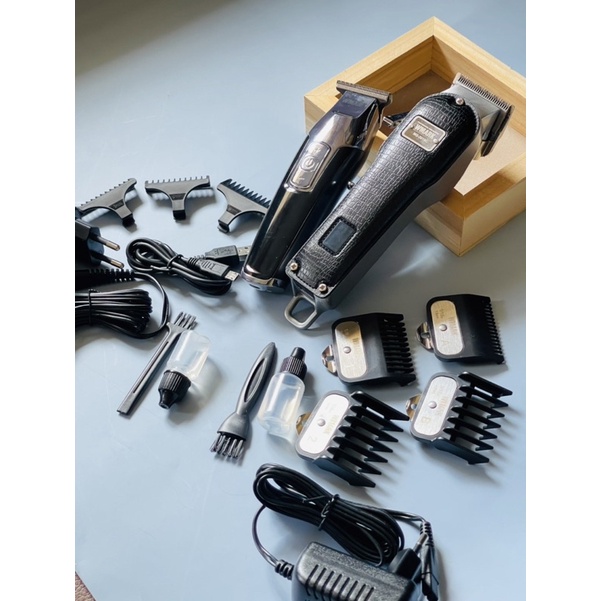 wmark black duo Ng2019c hair clipper and wmark trimmer master | Shopee Philippines