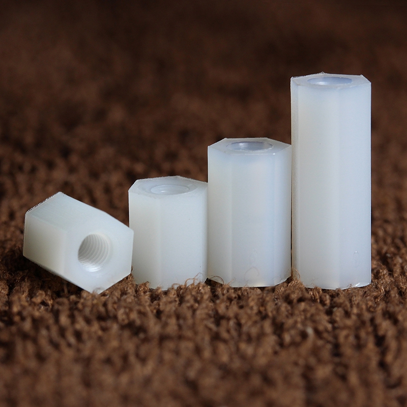 M2/M2.5 Nylon Dual-Way Screw Hexagonal Isolation Column White Flat Head ...