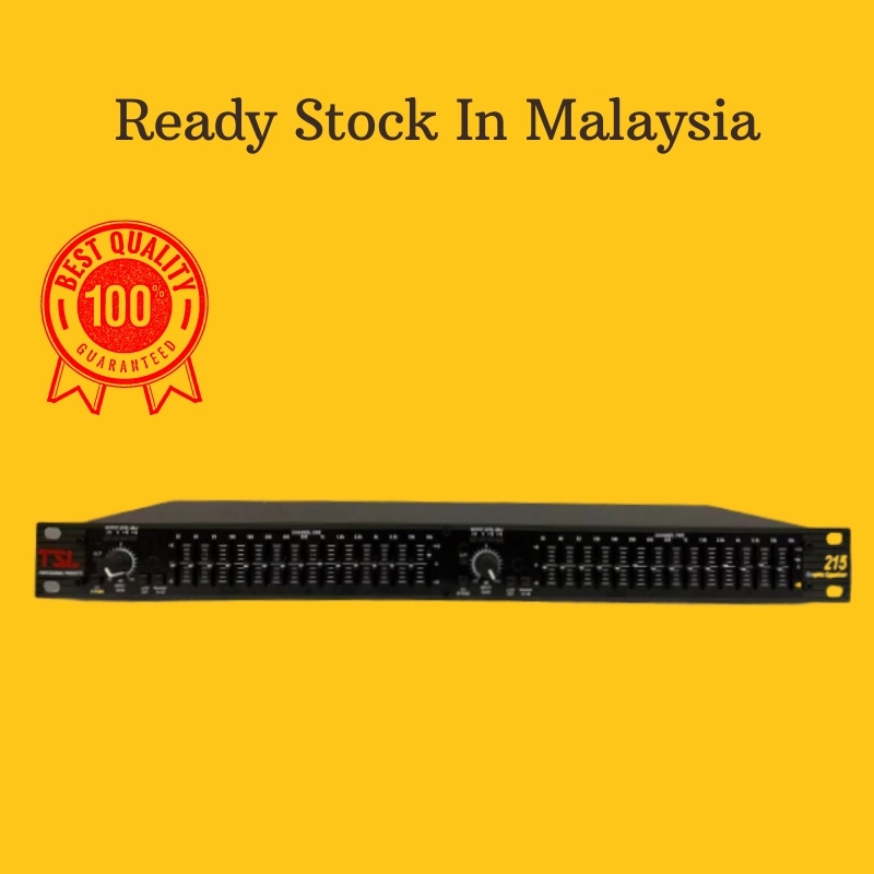 215 EQ 2 Channel 15-Band Professional Equalizer 1U Rack Mount Equalizer ...