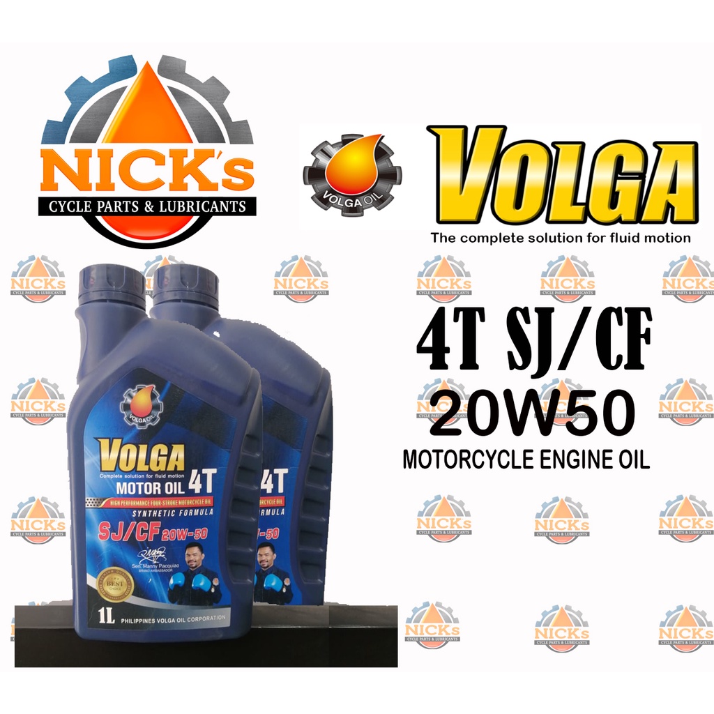 4T SJ/CF 20W50 VOLGA MOTORCYCLE ENGINE OIL 1 Liter | Shopee Philippines