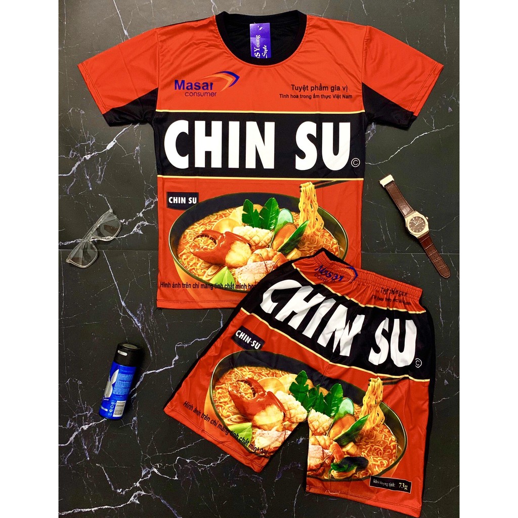 Men'S summer set _ chinsu shrimp noodle men's t-shirt | Shopee Philippines