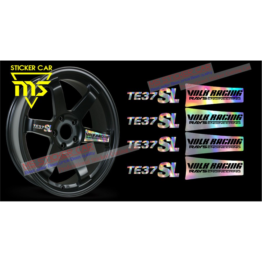 TE37 SL JDM Stickers Rays Volk Racing Wheels Decals 17-20 inch Rims ...