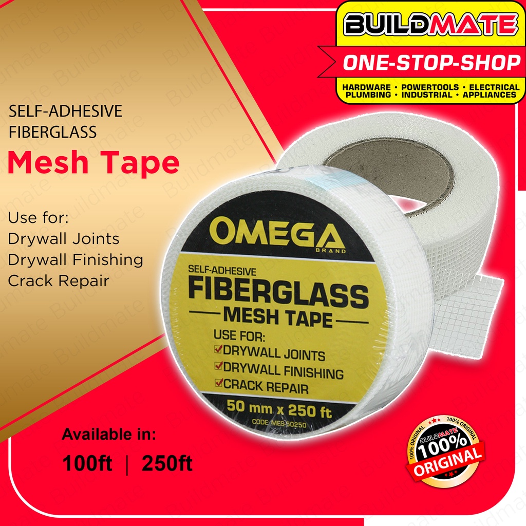 OMEGA Gypsum Board Drywall Fiberglass Mesh Tape 100ft | 250ft SOLD PER ...
