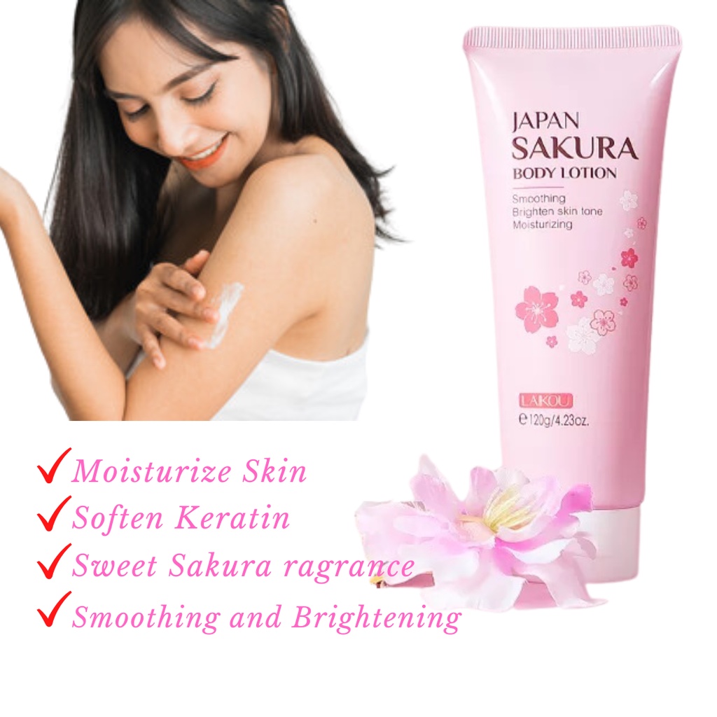 Sakura Body Lotion Lightening Hydrating Skincare Flawless Brighten Skin ...