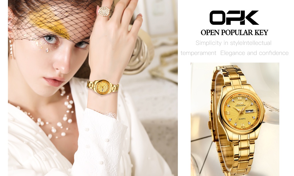 OPK Watch For Woman Waterproof Original Stainless Steel Korean Fashion ...