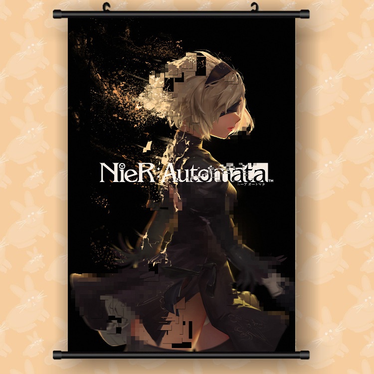 NieR Automata YoRHa No.2 Type B 2B Fabric Wall Scroll poster cosplay ...