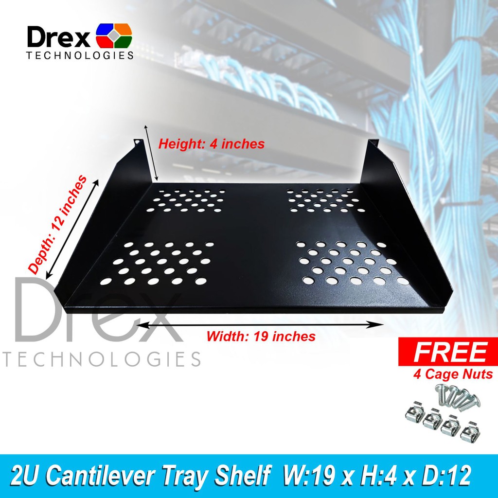 2U Cantilever Tray Shelf Heavy Duty Standard Size 2U Height X 19 Width ...