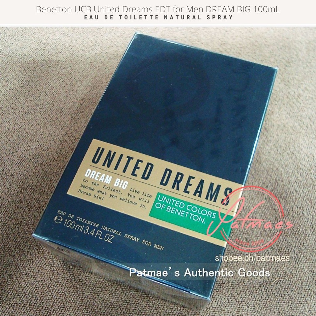 UCB United Dreams EDT Spray for Men Dream Big 100mL Perfume | Shopee ...