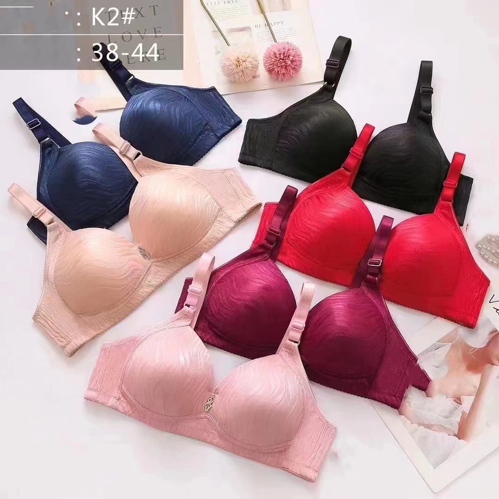 Floral Print No Wire Mommy Plus Size Lightly Padded Undetachable Straps ...