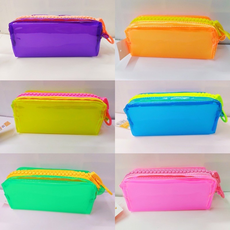 Glossy Colored Pencil Case All in One Pouch Waterproof bag. | Shopee ...