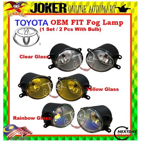 Toyota Vios Altis Camry RAV 4 Lexus OEM VALEO Clear Yellow Rainbow Fog ...