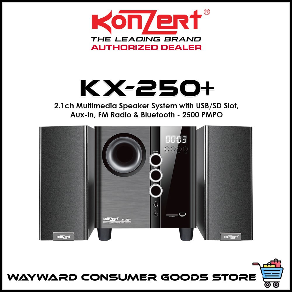 KONZERT ( KX-250+) 2.1ch Multimedia Speaker System with USB/SD, FM ...