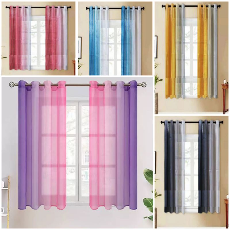 2 Color Lace Curtain, Half Curtain for Window (130*135cm) #WJ-92A22B ...