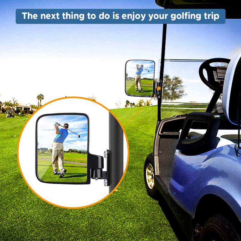 Golf Cart Mirrors Universal Folding Side View Mirror For Golf Carts ...