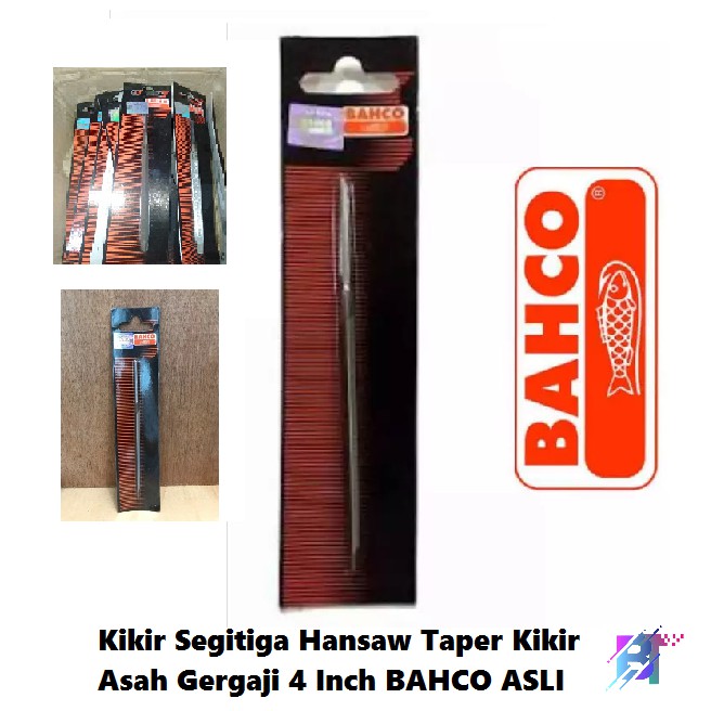 Hansaw Taper Triangle File ORIGINAL BAHCO 4 Inch Saw Sharpening File ...
