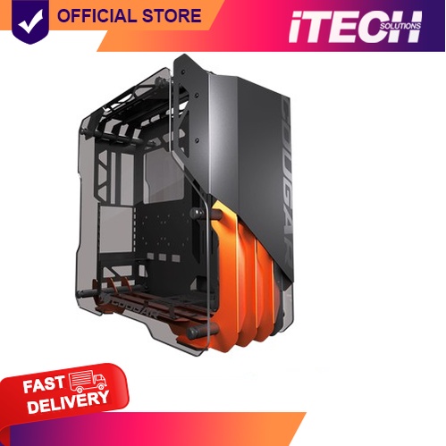COUGAR BLAZER MID-TOWER ALUMINUM OPEN-FRAME GAMING CASE W/TG GLASS(ATX ...