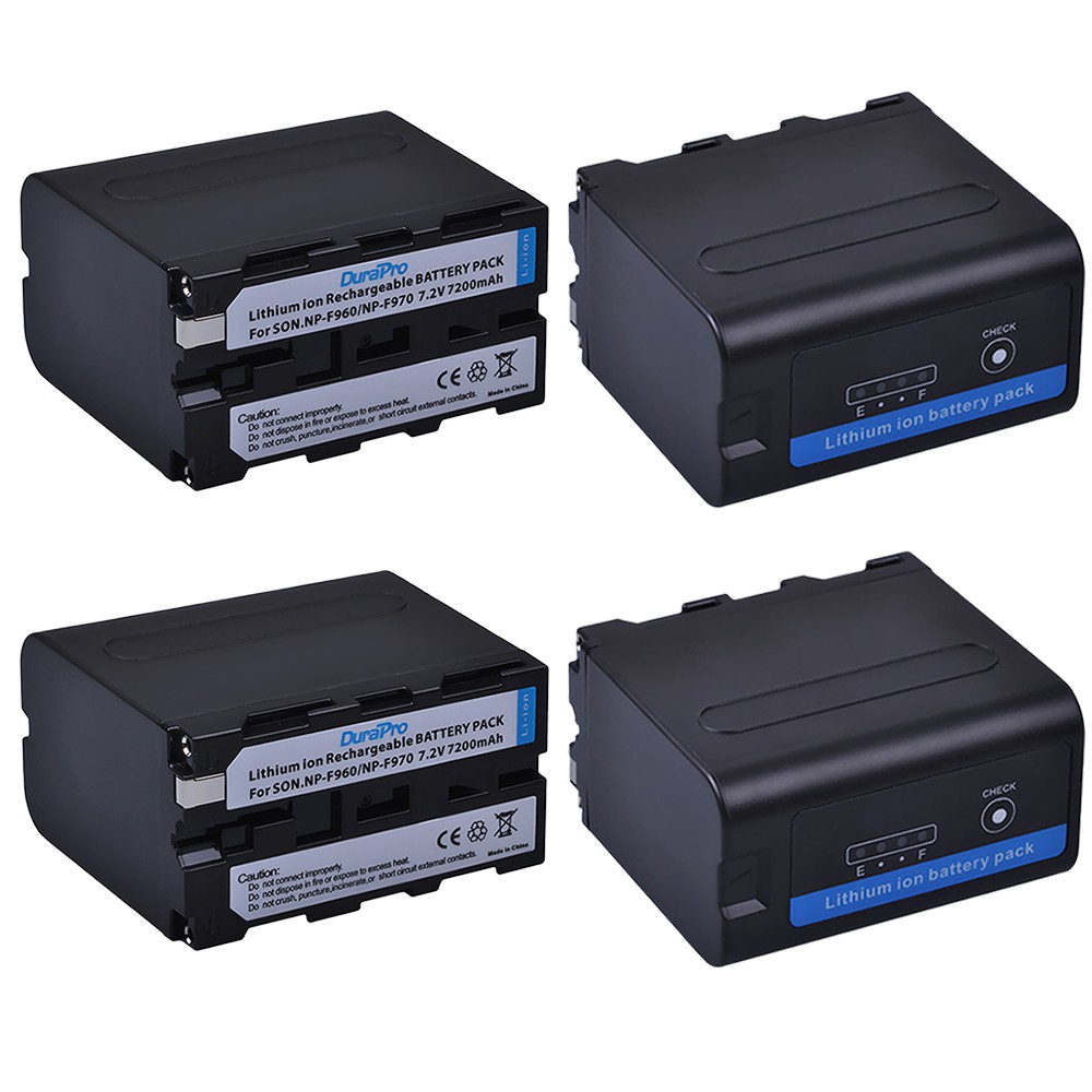 2PC x 13400mAh NP-F970 NP F970 Battery with Power Indicator + LCD Dual ...