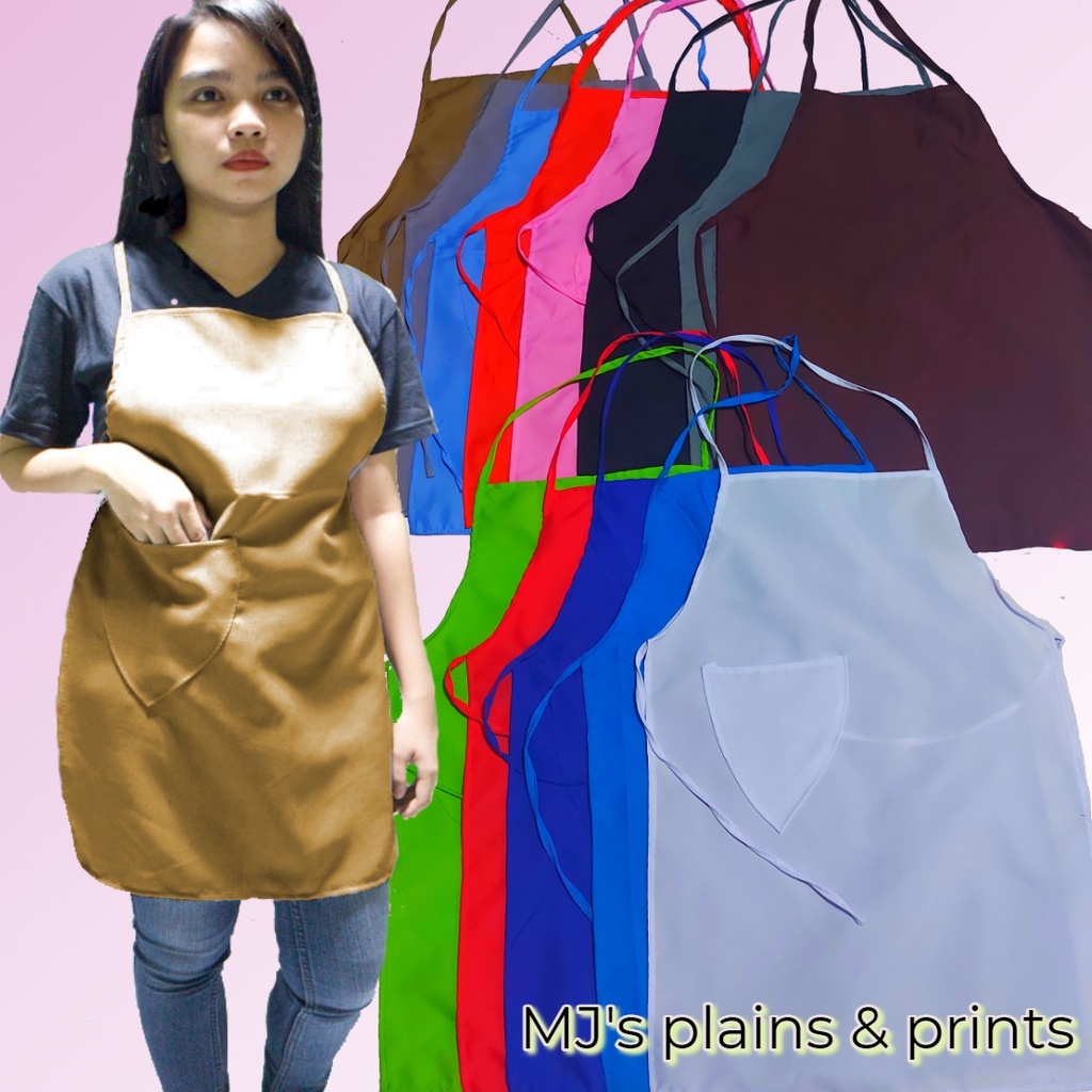 Kitchen Apron - Quality Poly Cotton! Washable and Printabe | Shopee ...
